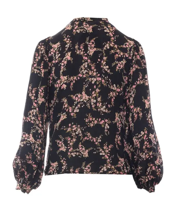 TWINSET Floral Button-front Long Sleeve Blouse
