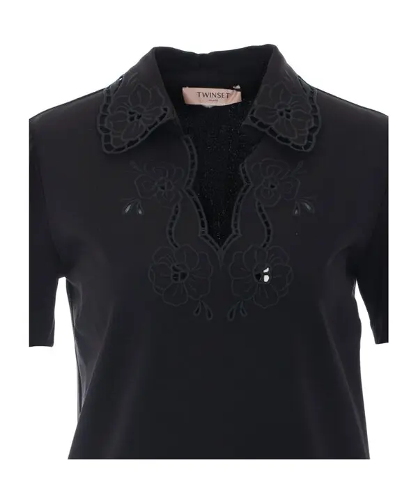 TWINSET Embroidered V-neck Dress