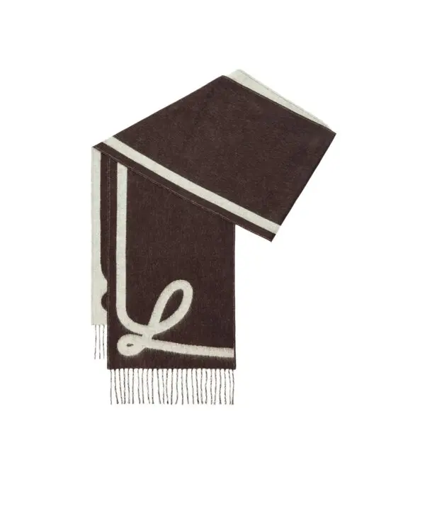 Loewe Wool And Cashmere Scarf - Black