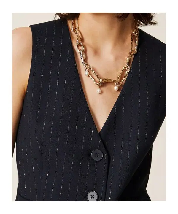 TWINSET V-neck Single-breasted Vest