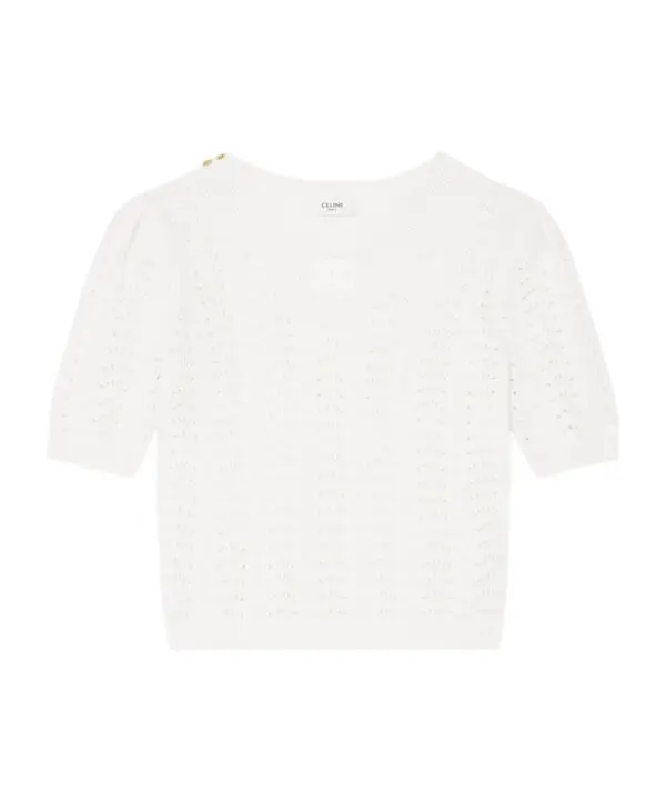 Celine Top In Cotton Pointelle