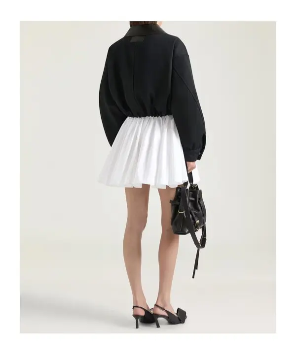 Givenchy Jacket In Cotton And Wool With Leather Collar