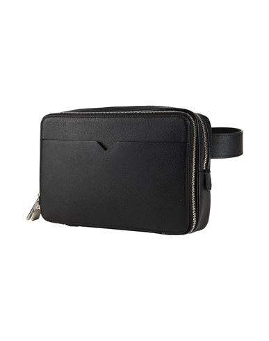 VALEXTRA V-line Bum Bag Belt Bag Calfskin - Black