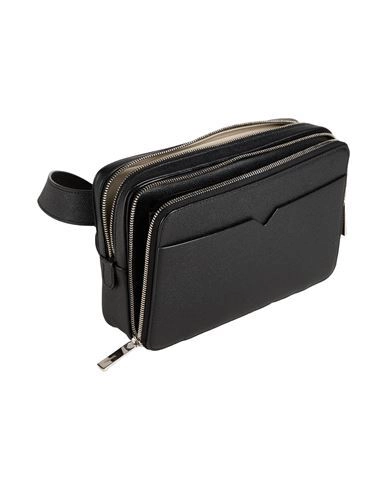 VALEXTRA V-line Bum Bag Belt Bag Calfskin - Black
