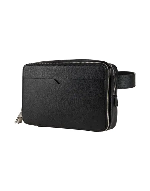 VALEXTRA V-line Bum Bag Belt Bag Calfskin - Black