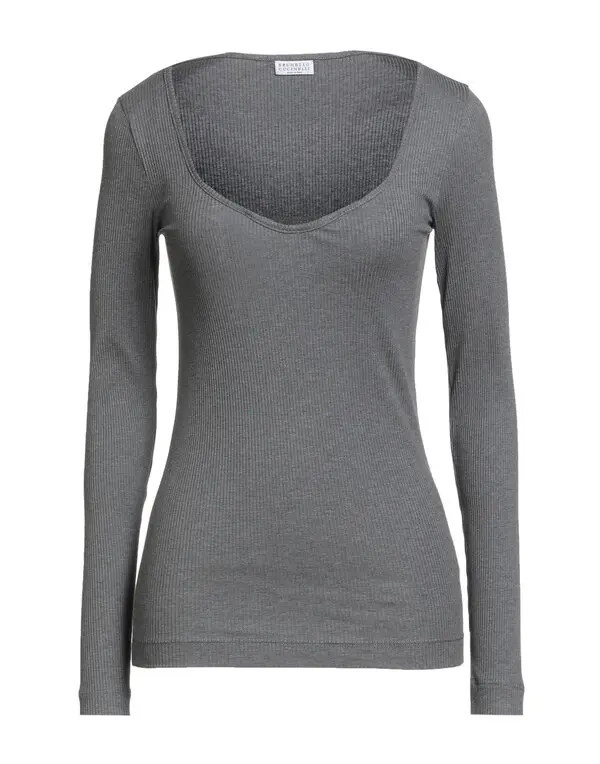 Brunello Cucinelli Sweater Size Cotton, Elastane, Ecobrass - Grey