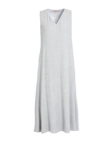 PUROTATTO Midi Dress In Light Viscose, Wool, Polyester, And Polyamide - Light Grey