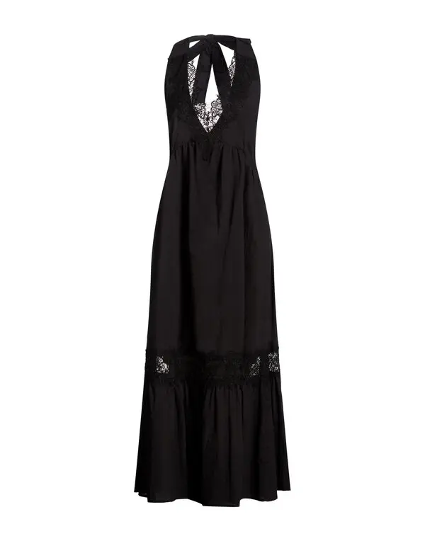 COMPAGNIA ITALIANA Cotton Maxi Dress - Black
