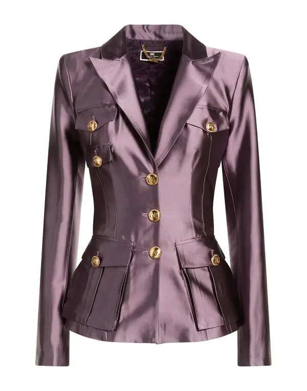 Elisabetta Franchi Blazer Mauve Size Acetate, Polyamide, Elastane