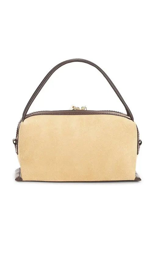 VERAFIED Suede Cafe Mini Bag - Gold Tan
