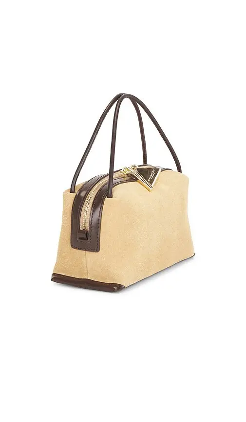 VERAFIED Suede Cafe Mini Bag - Gold Tan
