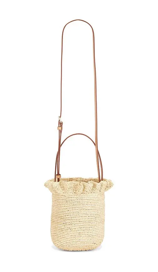 LOEFFLER RANDALL Laith Crochet Top Handle Bag In Beige
