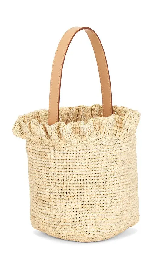 LOEFFLER RANDALL Laith Crochet Top Handle Bag In Beige