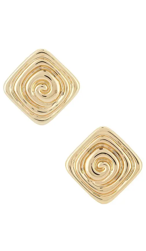 LUV AJ The Seychelles Studs In Metallic - Gold