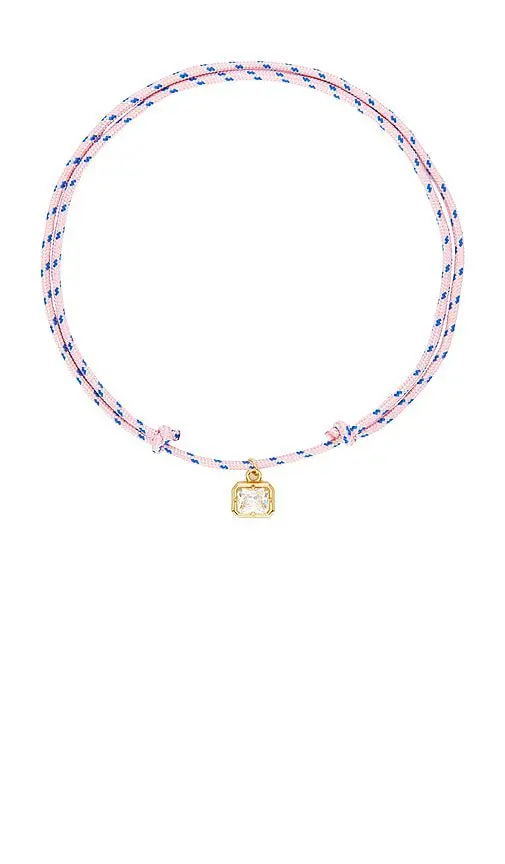 LUV AJ The Playa Paracord Necklace In Pink - Gold