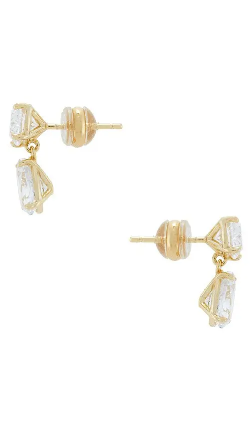 Shashi Oval Pear Drop Earring In Metallic