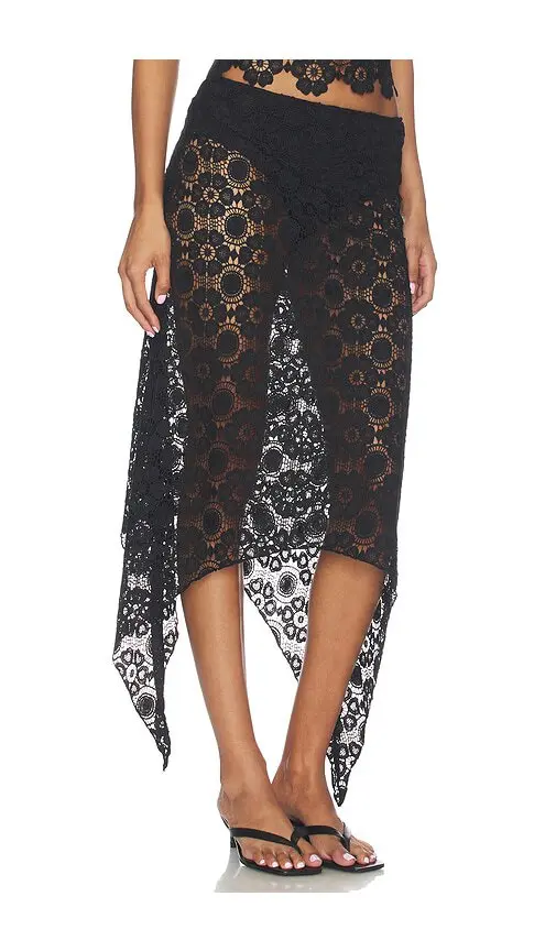 Lioness Trophy Midi Skirt In Black