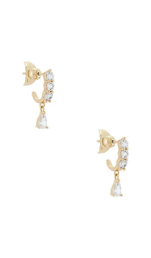 Lili Claspe Hilary Pear Dangles In Metallic - Gold