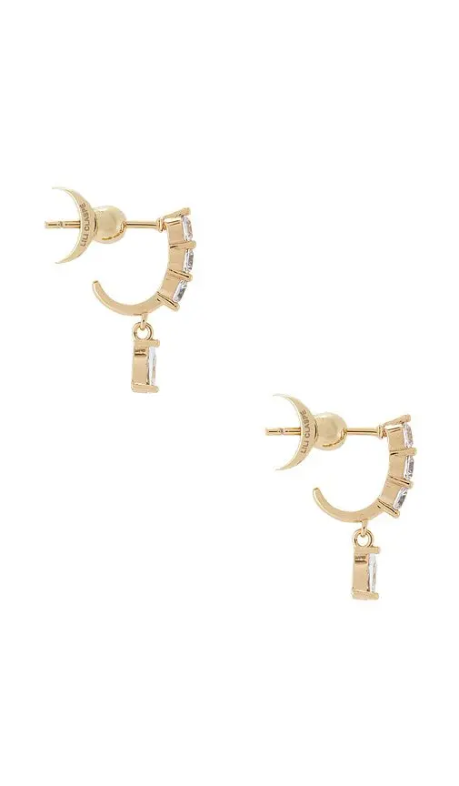 Lili Claspe Hilary Pear Dangles In Metallic