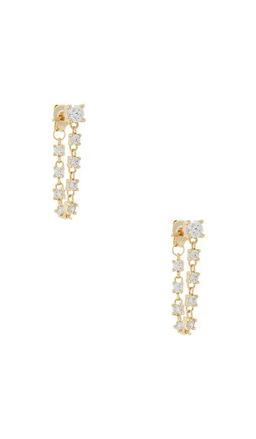 Lili Claspe Esther Chain Earrings In Metallic