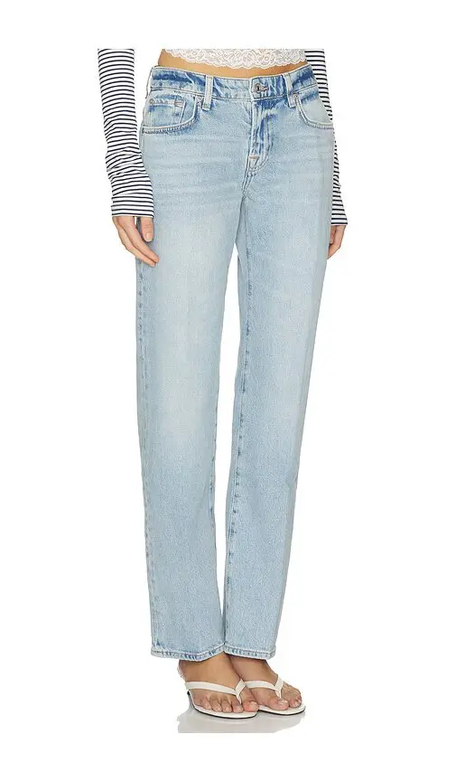 7 For All Mankind Calie Straight Jean In Blue