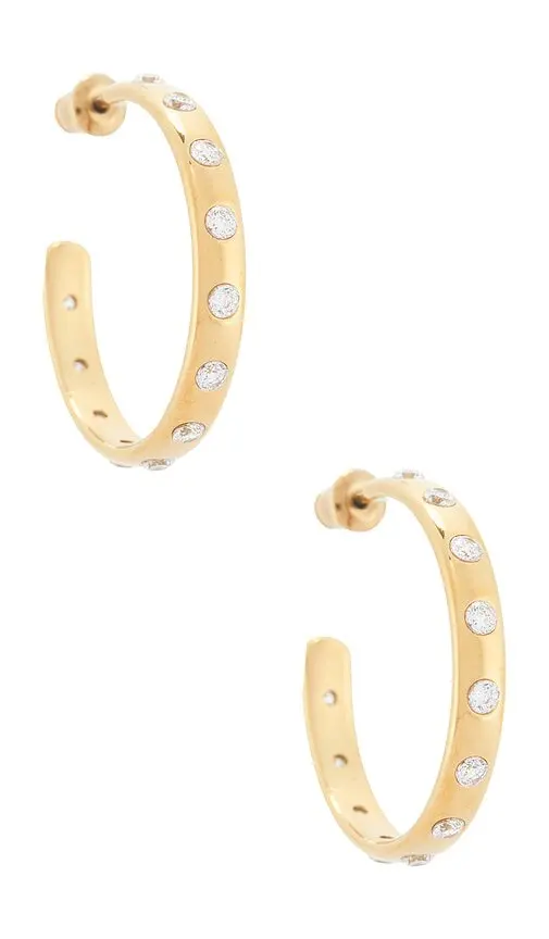 CASA CLARA Nora Mae Hoop Earrings In Metallic - Gold