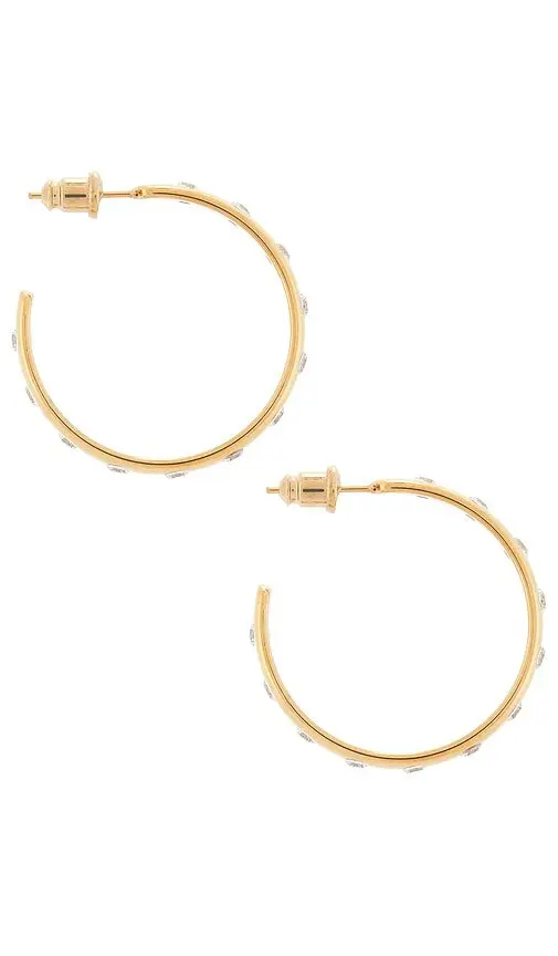 CASA CLARA Nora Mae Hoop Earrings In Metallic