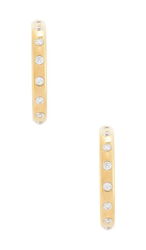 CASA CLARA Nora Mae Hoop Earrings In Metallic