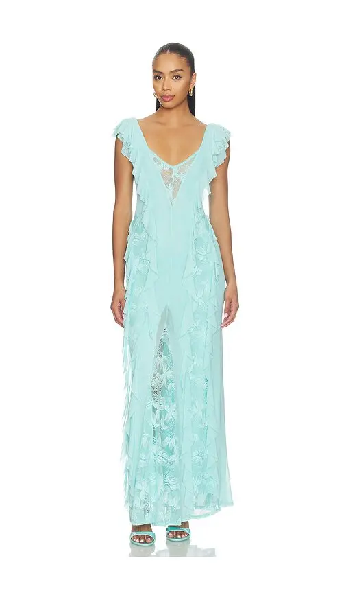 AFRM Trista Dress In Teal