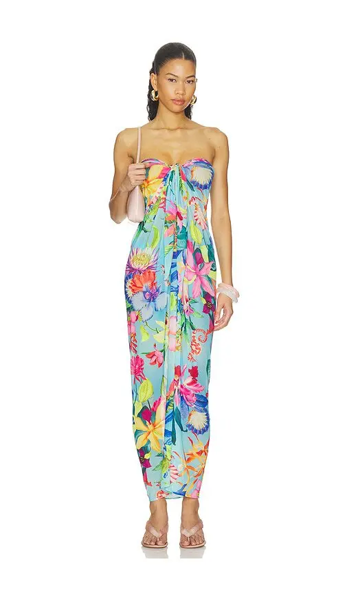 Luli Fama X Oceans Kiss Long Wrap In Multi