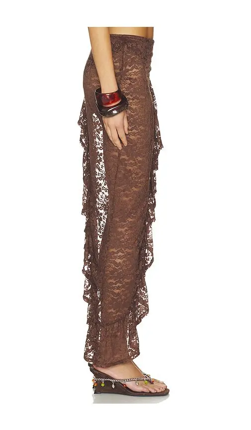 RUNAWAY THE LABEL Briana Wrap Wavy Hem Maxi Skirt