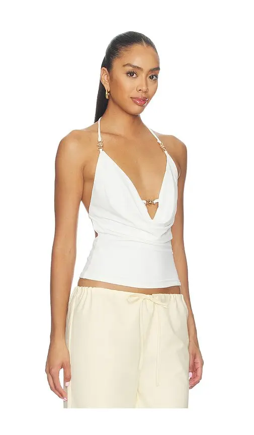 RUNAWAY THE LABEL Livia Halter Cowl Top