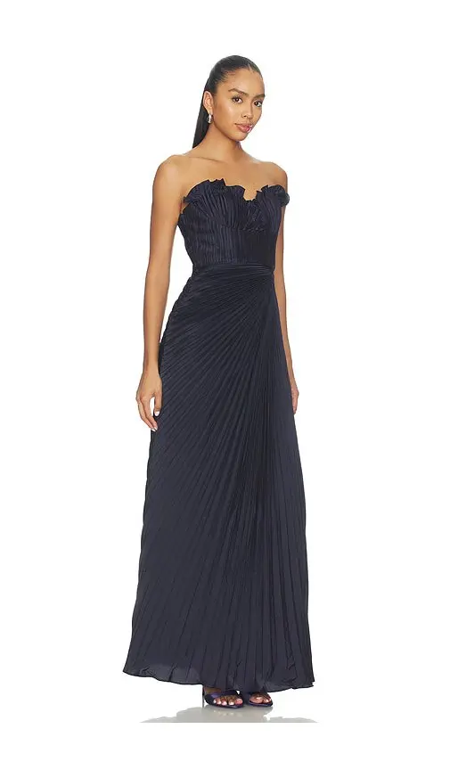AMUR Kaylani Pleated Gown