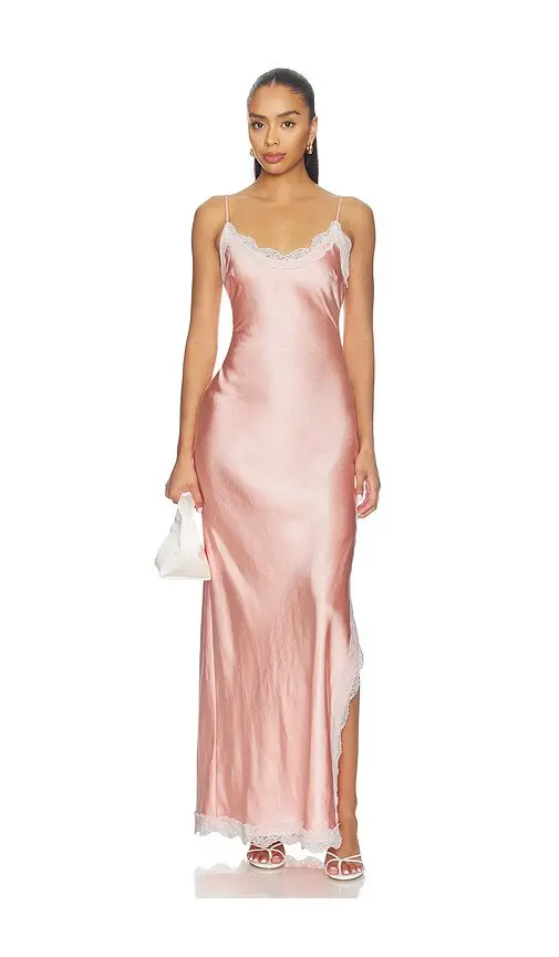 SNDYS. Gracie Maxi Dress In Pink - Peach