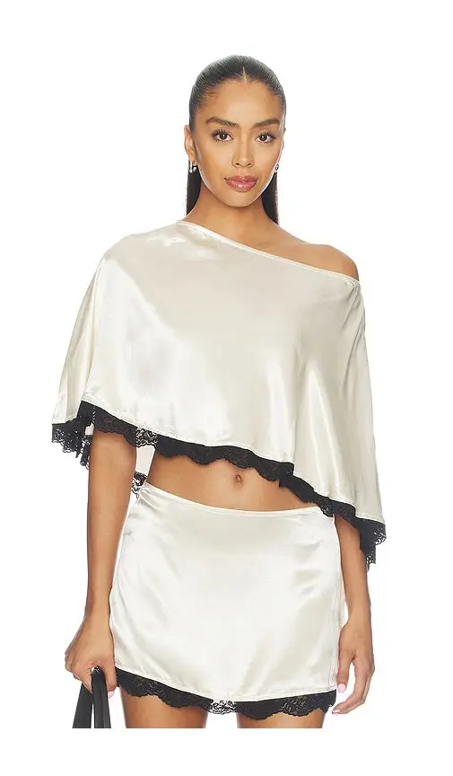 SNDYS. Zaley Poncho Top - Cream