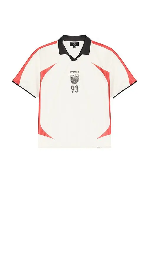 REPRESENT Spike Football Top In White
