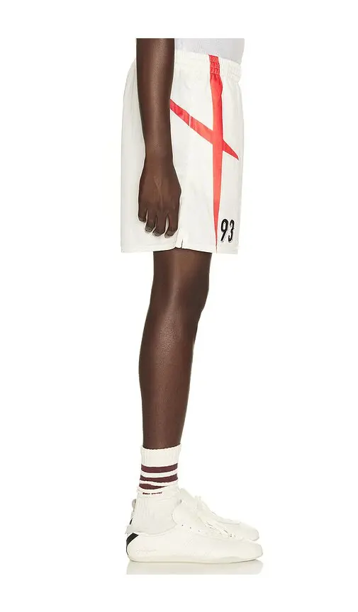 REPRESENT Printed Spike Football Shorts In White