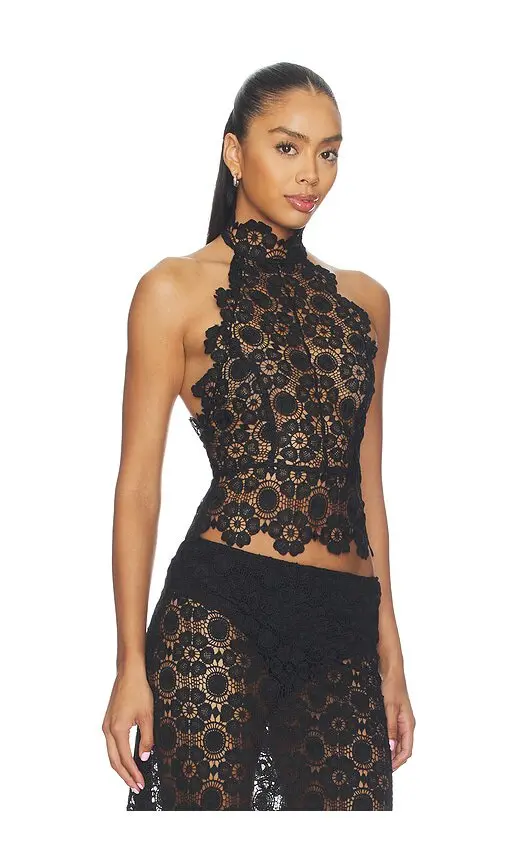Lioness Halter Neck Lace Top