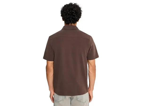 Vince Sueded Jersey Short Sleeve Button-down Clothing Midland