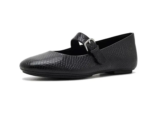 Fitflop Delicato Snake Effect Mary Jane Flats - Black