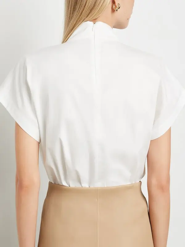 GWYN Goetz Pleat-neck Top | | Size