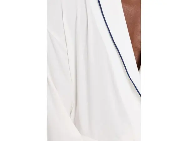 Eberjey Gisele Long Robe Pajama Sets Ivory/navy