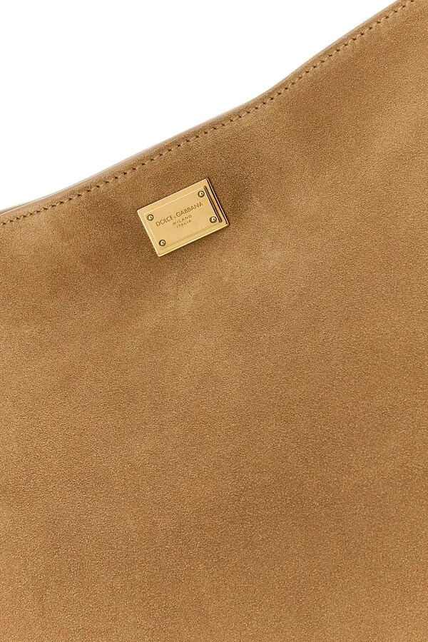 Dolce & Gabbana Beige Suede Shopping Bag
