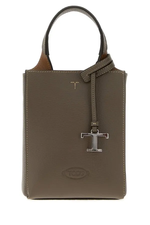 TOD'S Dove Leather Phone Holder