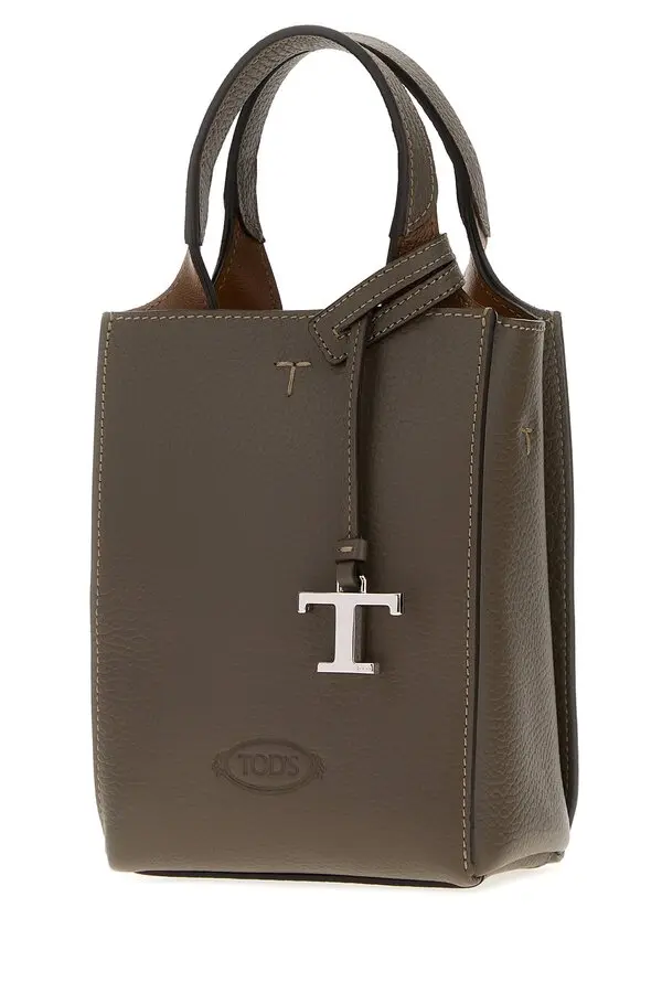 TOD'S Dove Leather Phone Holder