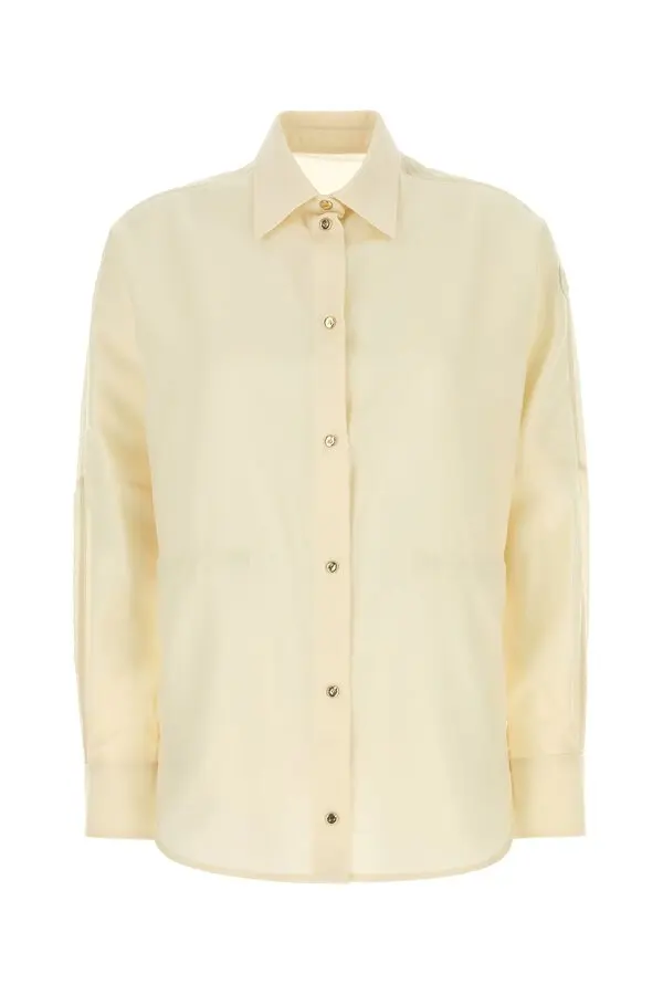 Moncler Cream Wool And Nylon Shirt