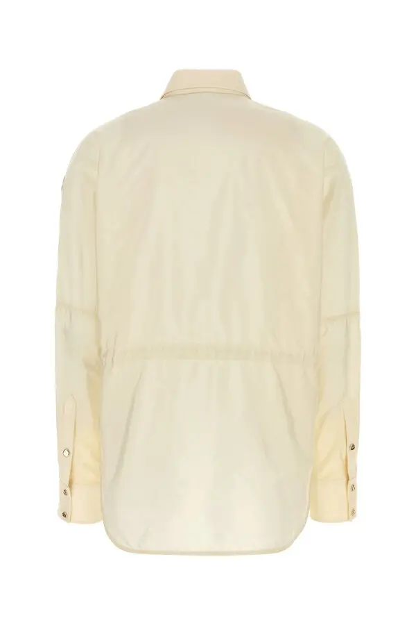 Moncler Cream Wool And Nylon Shirt