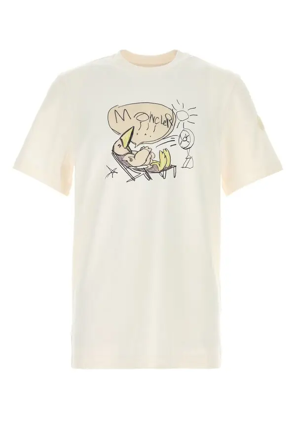 Moncler Ivory Cotton T-shirt