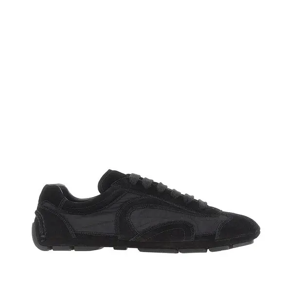Prada Montecarlo Re-edition 2005 Suede And Nylon Sneakers - Black