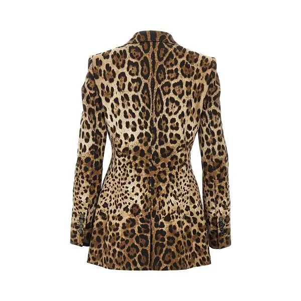 Dolce & Gabbana Double-breasted Animal Print Jacket - Multicolor